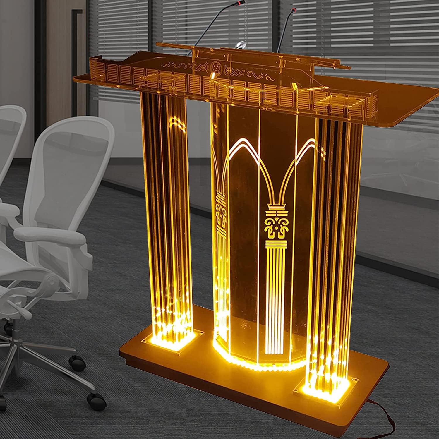 Acrylic Lectern Led Pulpit Desk Portable Presentation Professional ...