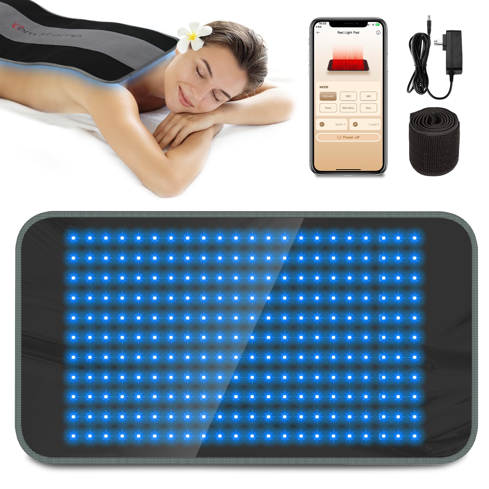 Amazon.com: Comfytemp Red Blue Light Therapy Pad, FSA HSA Eligible ...