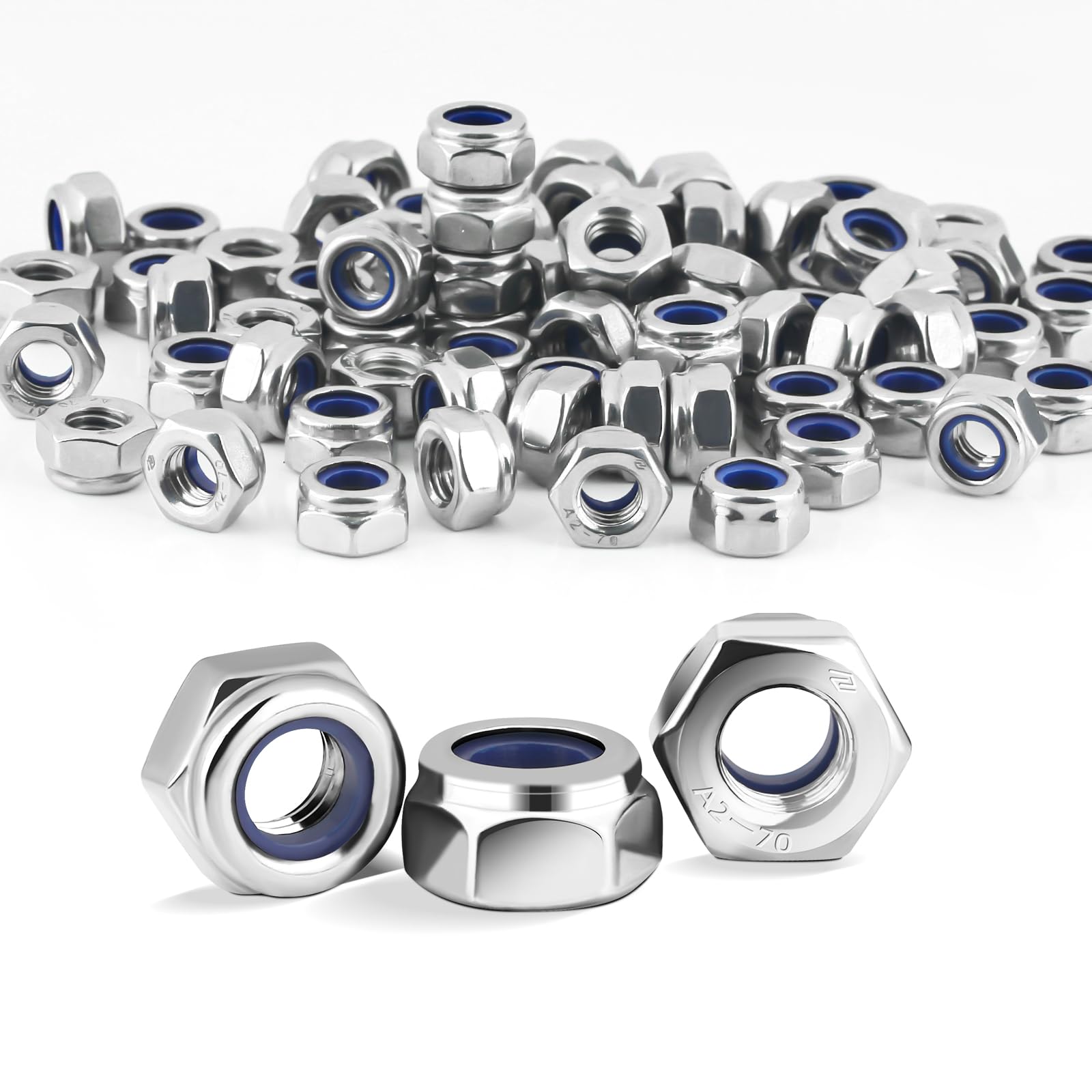 Dado Esagonale ORTAVA Dadi Esagonali In Acciaio Inox M6, DIN 985, 30 ...