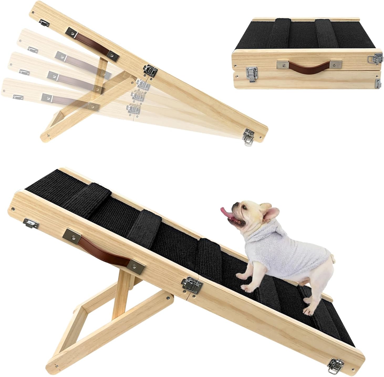 Amazon.com : Dog Ramp, Adjustable Folding Portable Pet Ramp, Rated for ...