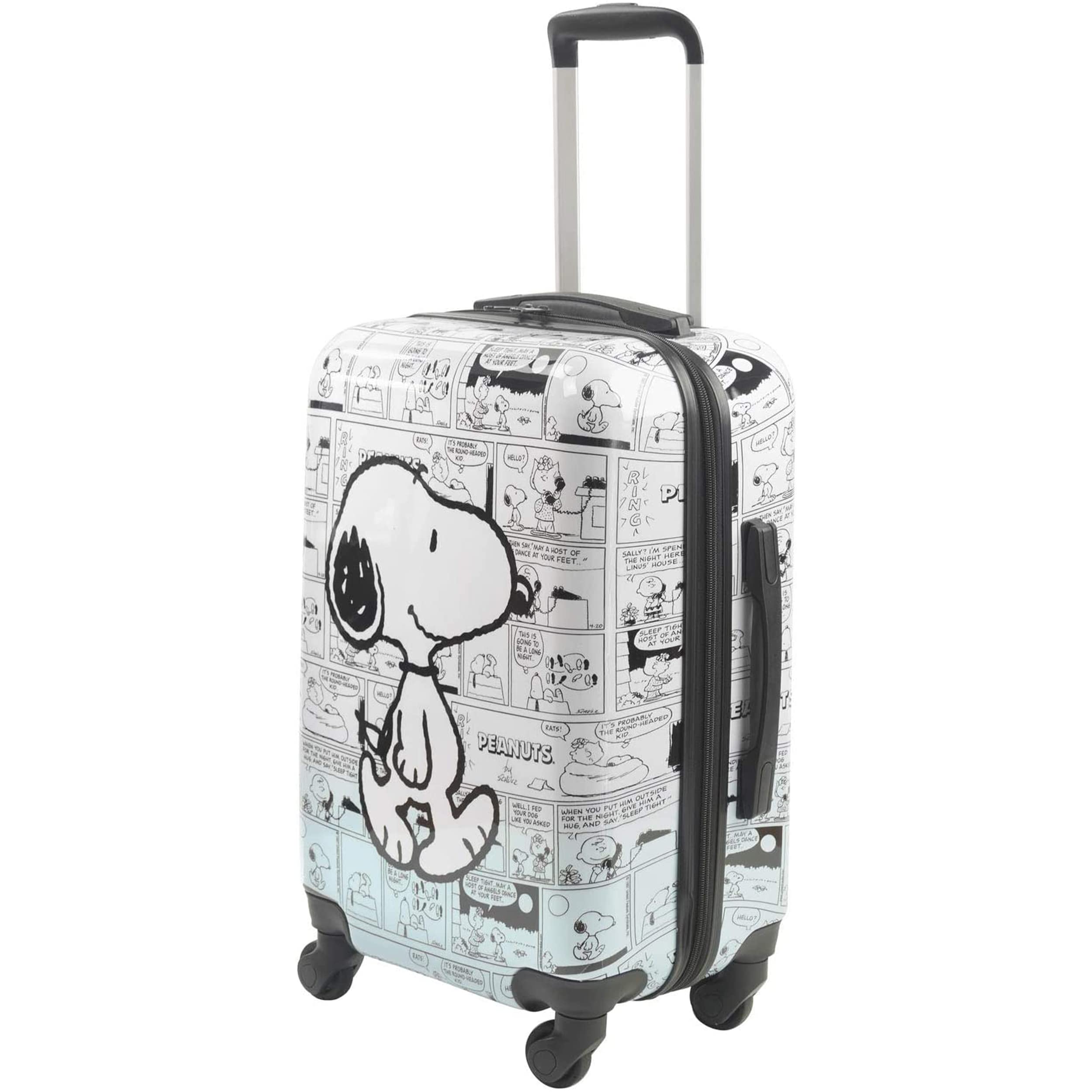Concept One Peanuts Snoopy 21 Inch Rolling Luggage Comic Strip ...