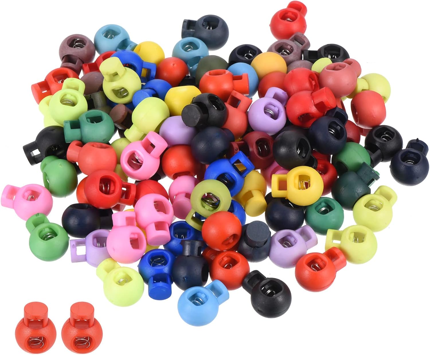 Amazon.com: PATIKIL Cord Locks Assorted, 100 Pack Ball Spring Toggle ...