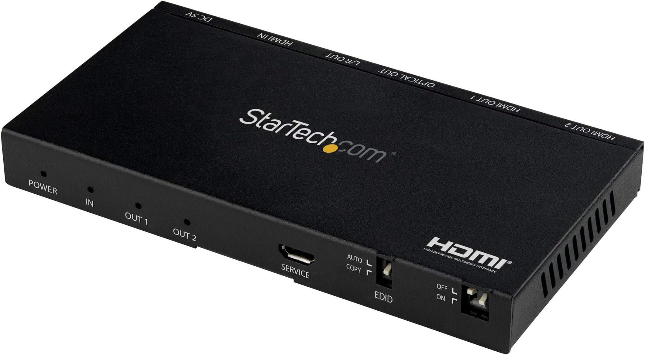 Amazon.com: StarTech.com 2 Port HDMI Splitter - 4K 60Hz with Built-in ...