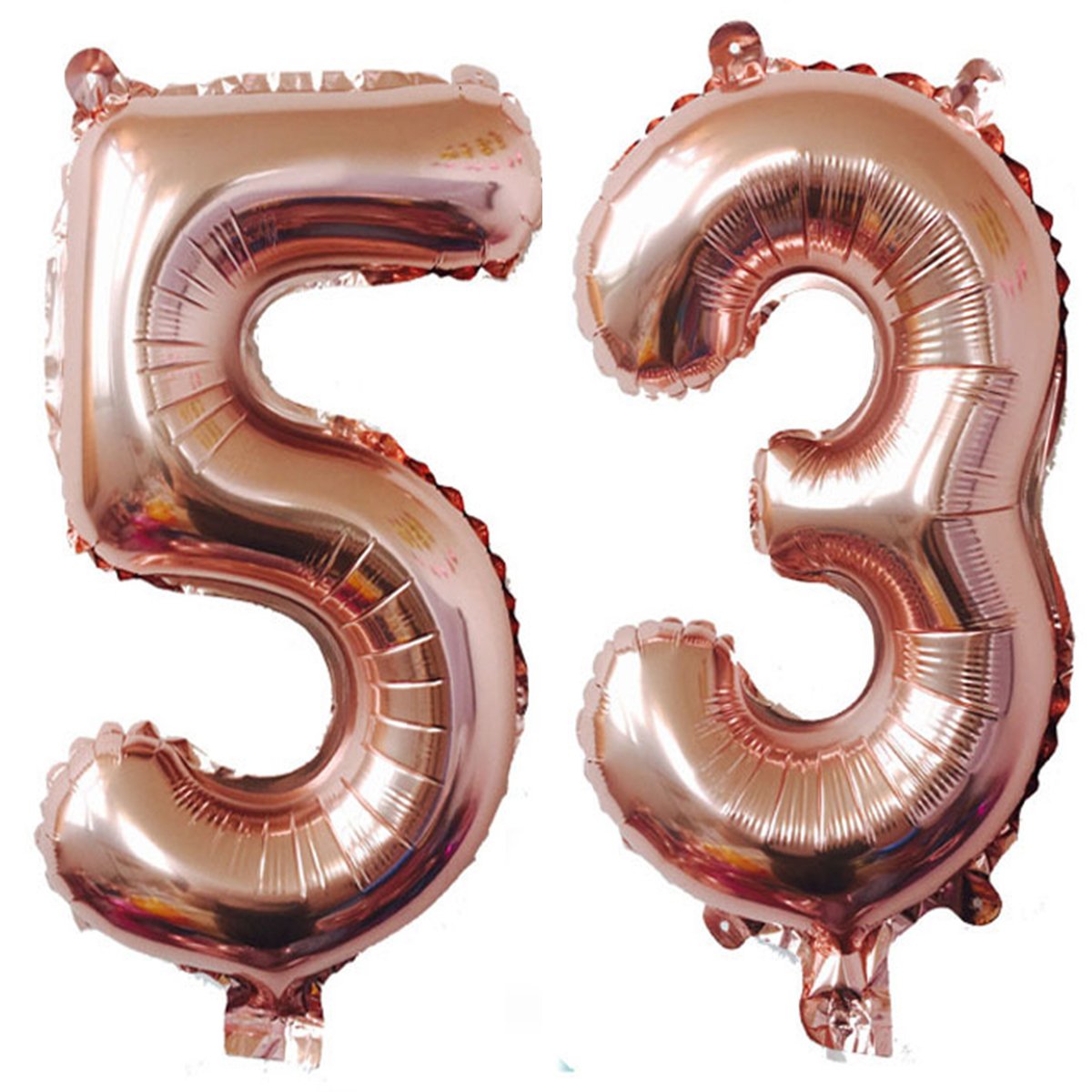 Amazon.com: 40inch Rose Gold Foil 53 Helium Jumbo Digital Number ...