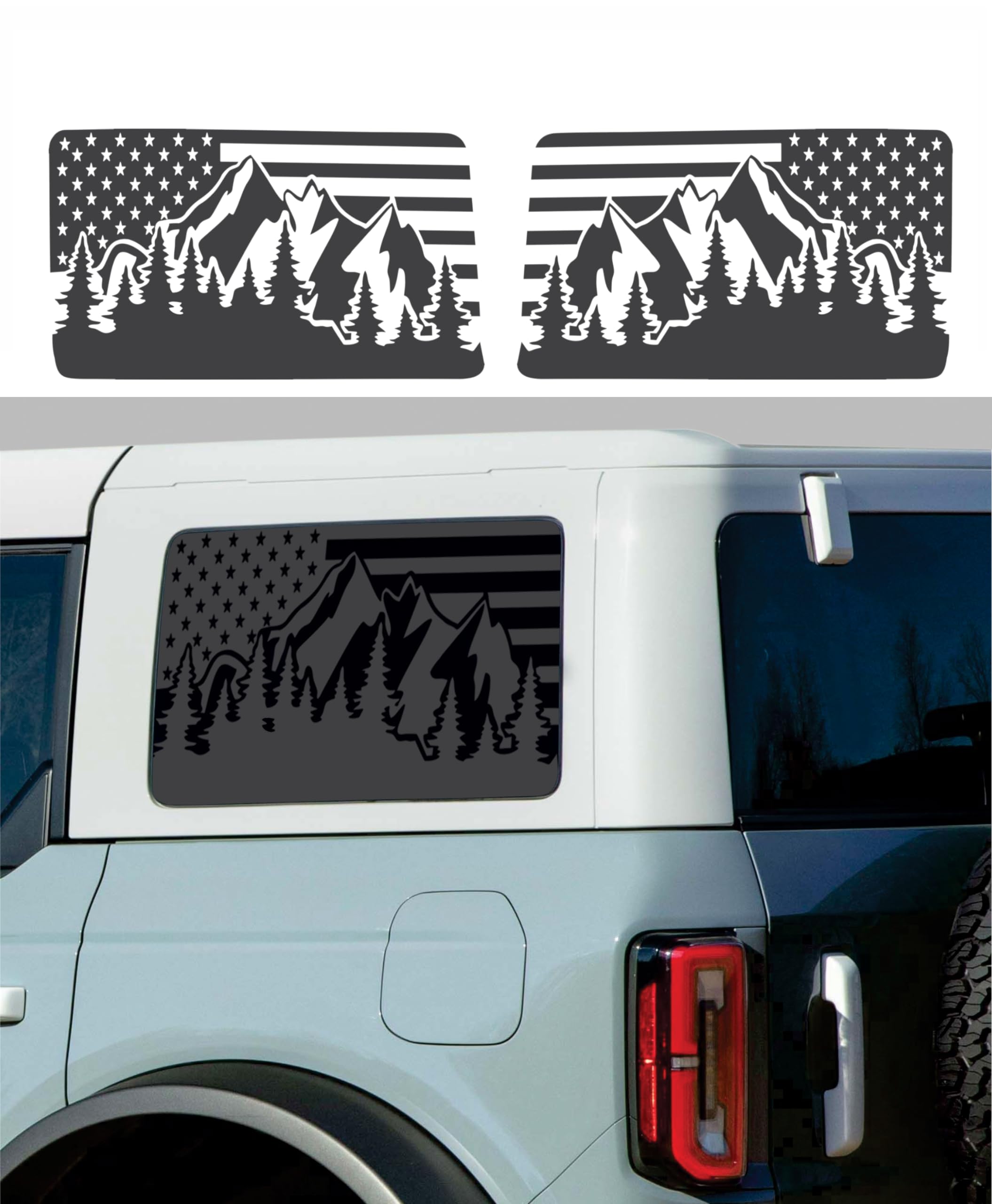 Amazon.com - Compatible with Ford Bronco (4 Door) 2021-2023 | Precut ...