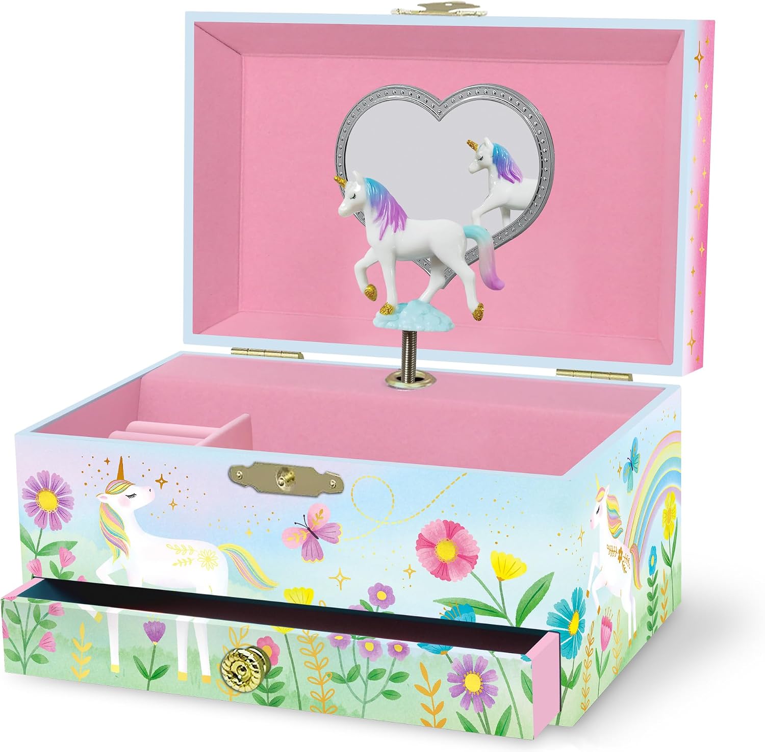 Amazon.com: Giggle & Honey® Musical Unicorn Kids Jewelry Box - Girls ...