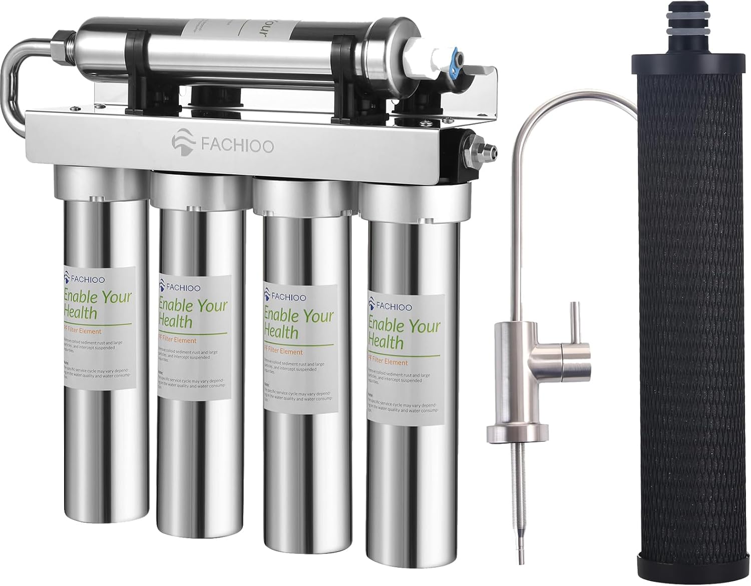 FACHIOO 0.01μm Ultra-Filtration Under Sink Water Filter + FACHIOO SF ...