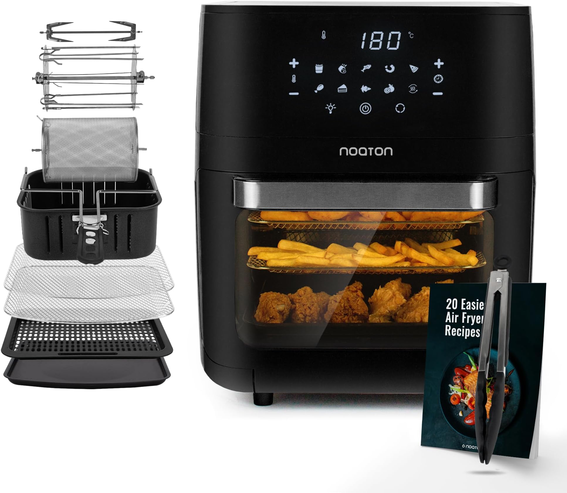 Noaton A120 Ultra Pro Friteuse à air 12L, Friteuse sans huile, Livre de ...