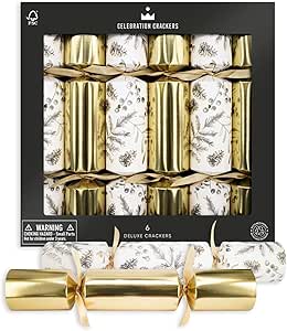 Celebration Crackers Luxury Christmas Crackers - 6x 12 inch - Golden ...