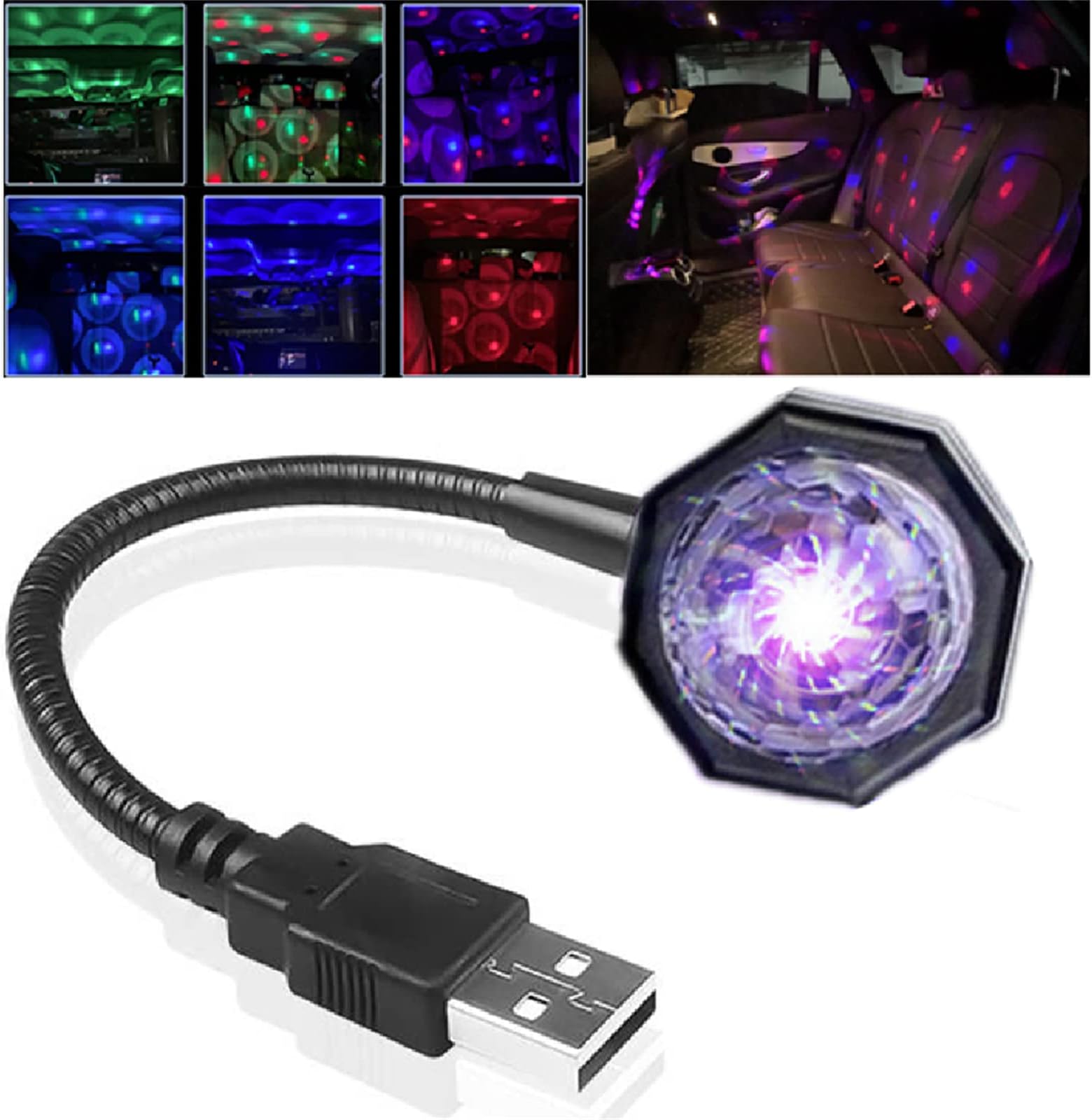 Amazon.com: Mini Led Projection Lamp Star Night, USB Car Roof Star ...