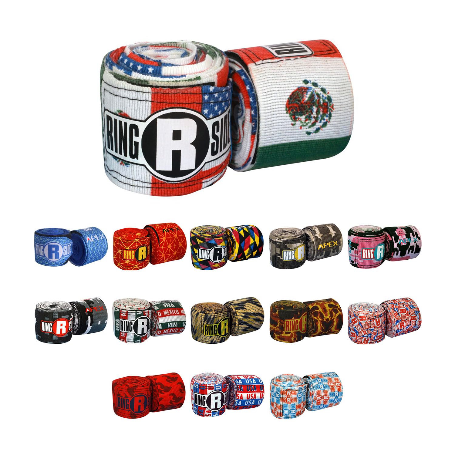 Amazon.com : Ringside Apex 130” Boxing Hand Wraps Pair - Durable ...