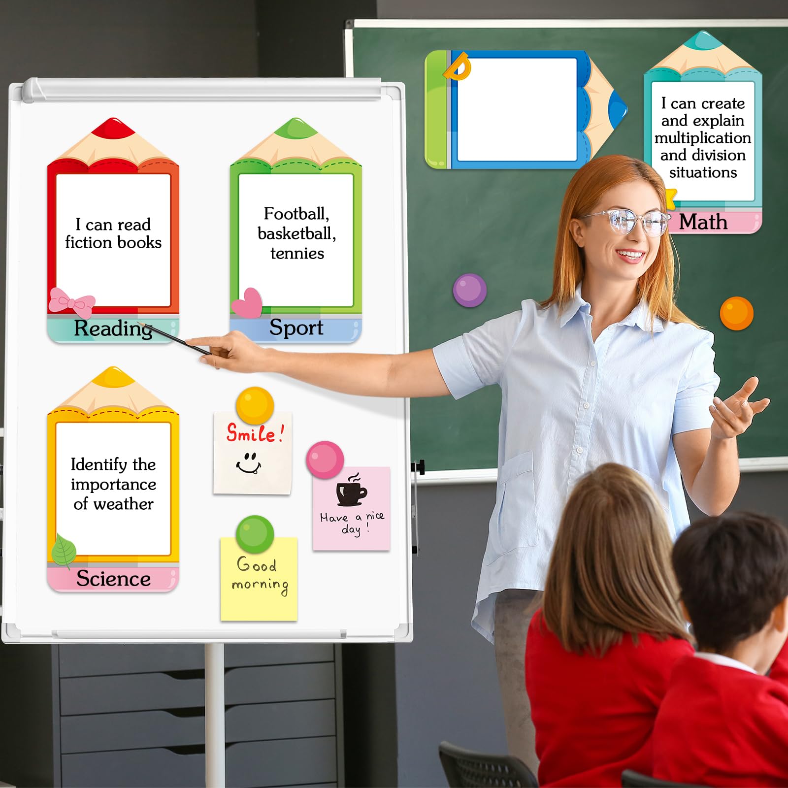 Snapklik.com : Trandraft 16 Pcs Magnetic Write Wipe Organization Chart ...