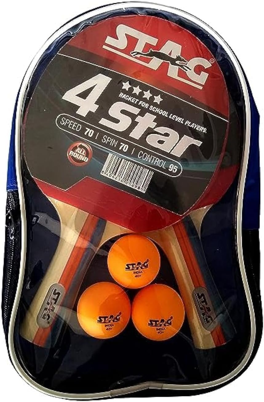Buy Stag Iconic Wood 4 Star Professional Table Tennis (T.T) Multi-Set ...