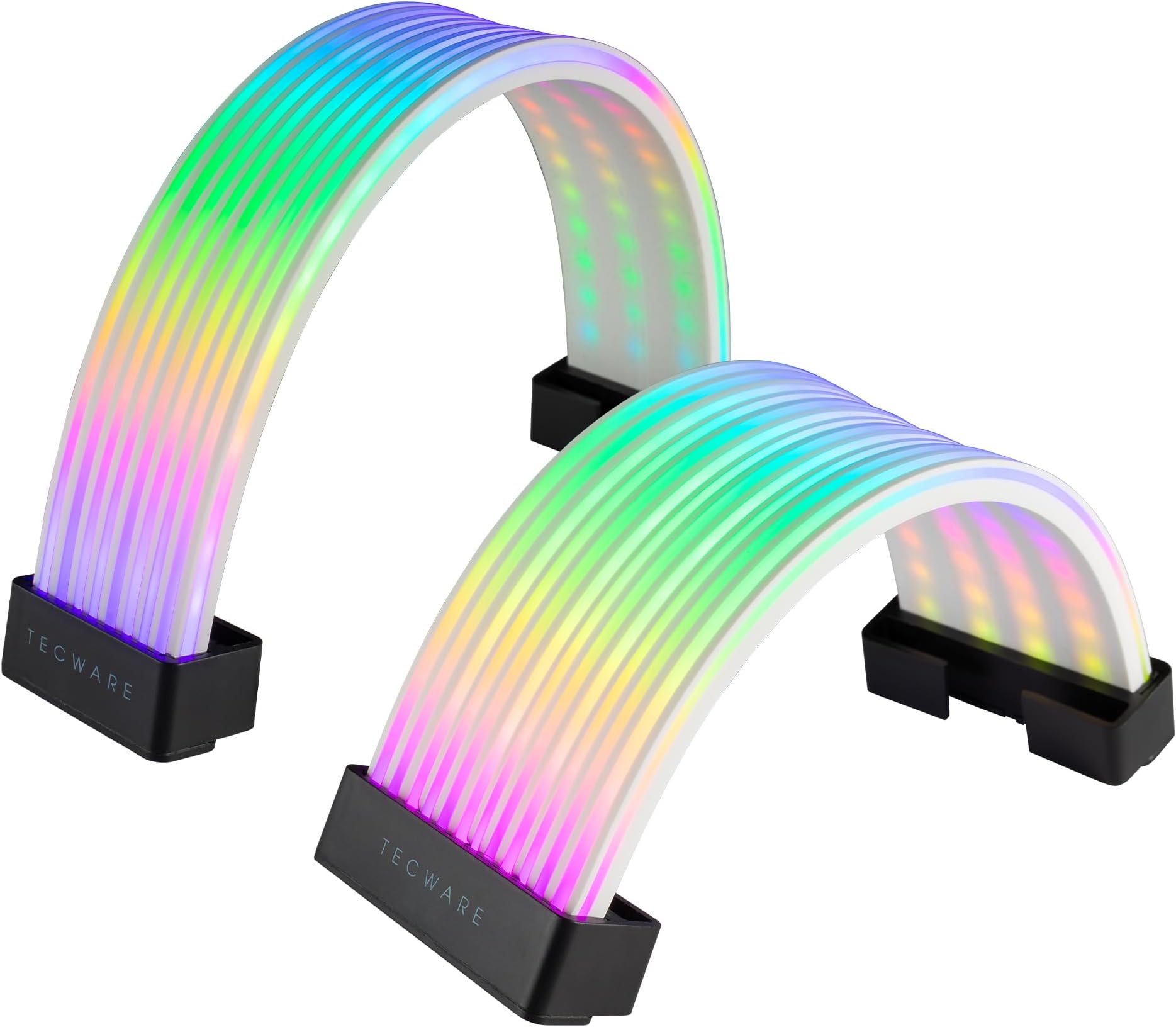 TECWARE Flex RGB, PSU Extension Cable Cover Kit, Light Up LED Strip Set ...