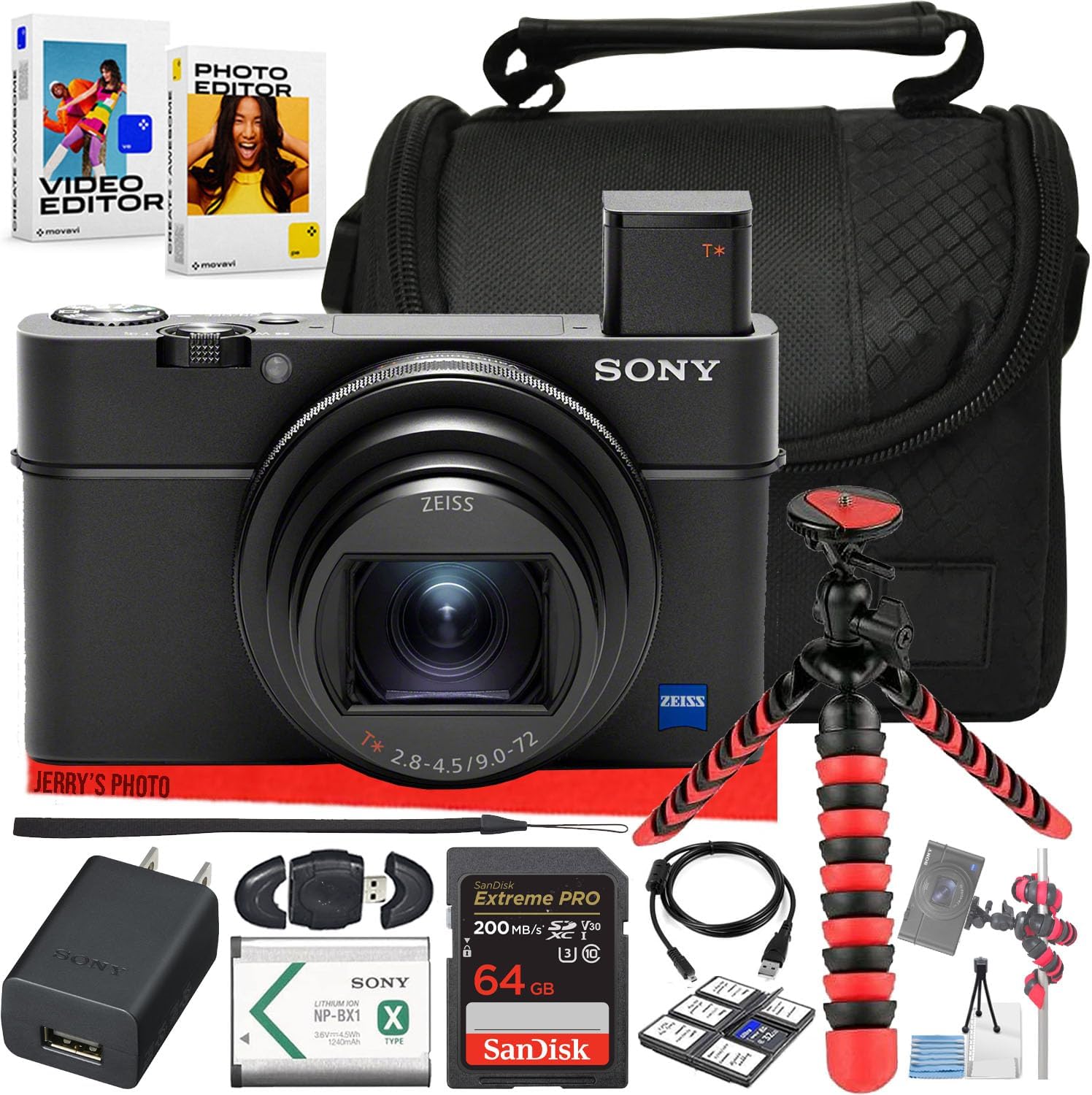 Amazon.com : Sony Cyber-Shot DSC-RX100 VII Digital Camera with 64GB ...