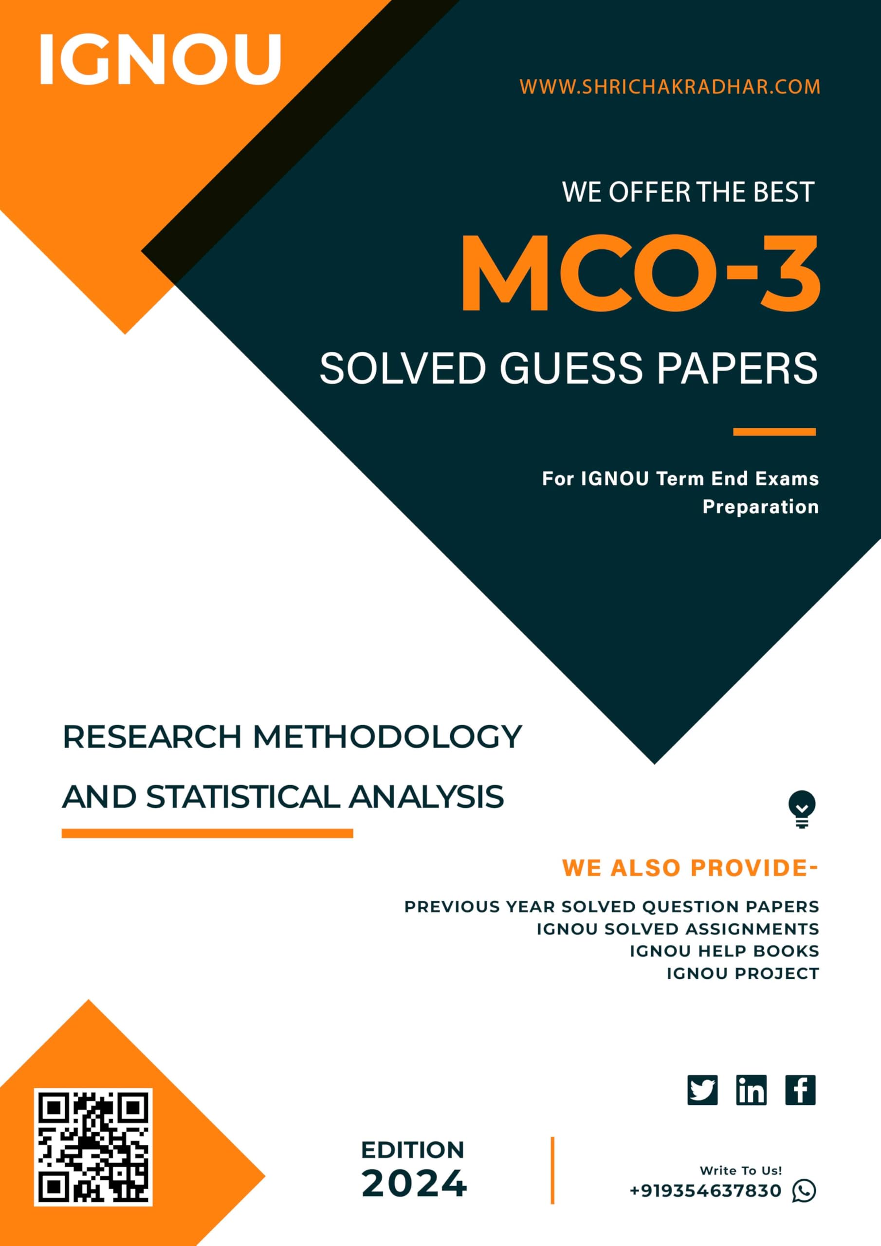 Buy IGNOU MCO 3 Previous Year Solved Question Paper (June 2021 ...