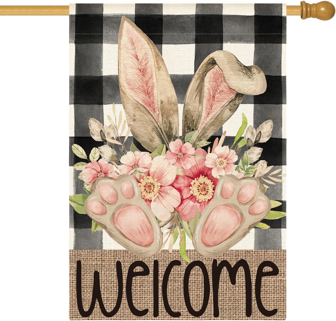 Amazon.com : Easter Flags,Welcome Peeps Easter Garden Flag 28 x 40 Inch ...