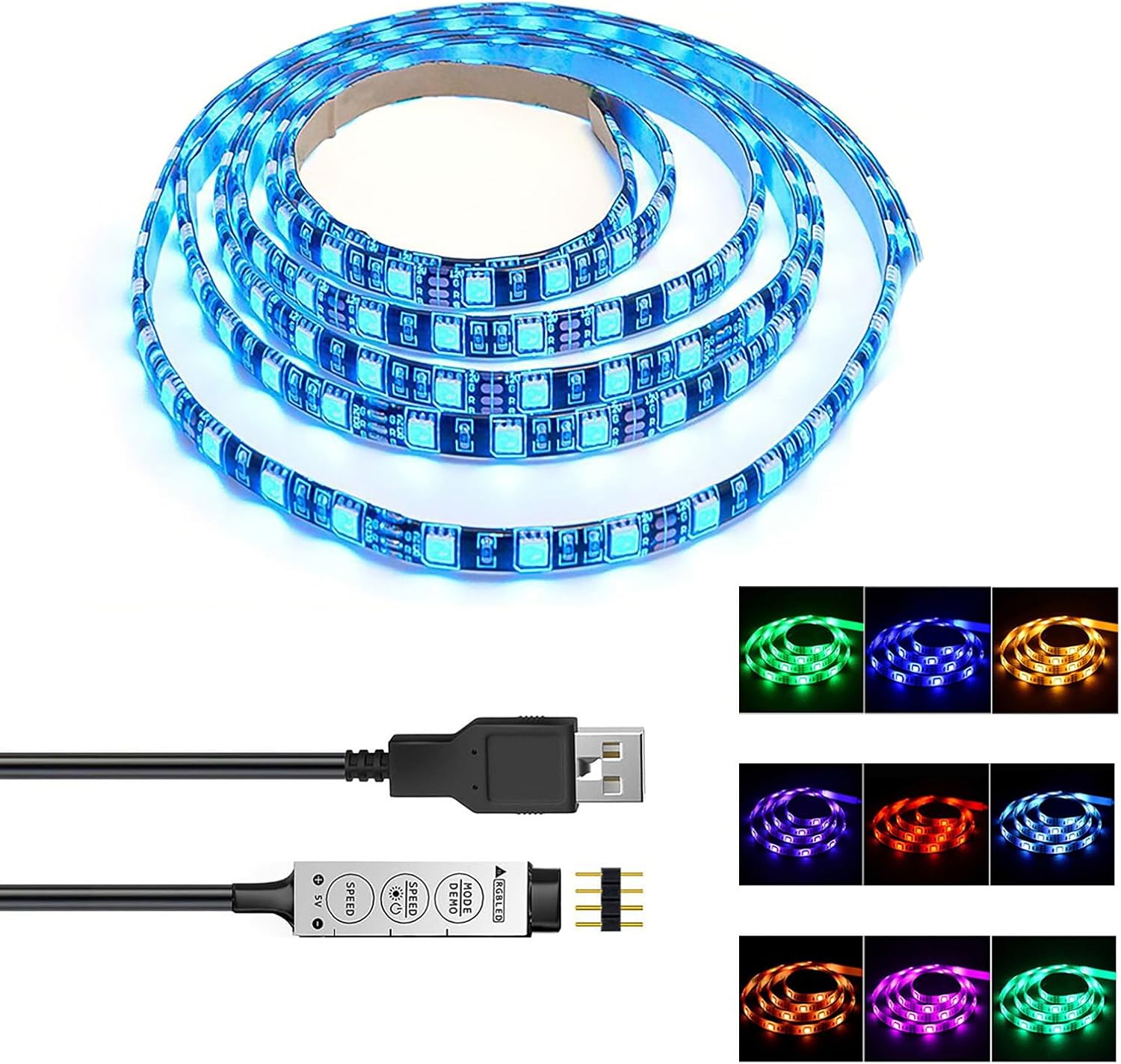 Amazon.com: Led Strip Lights, 6.56ft TV Led Backlight for 40-60in, RGB ...