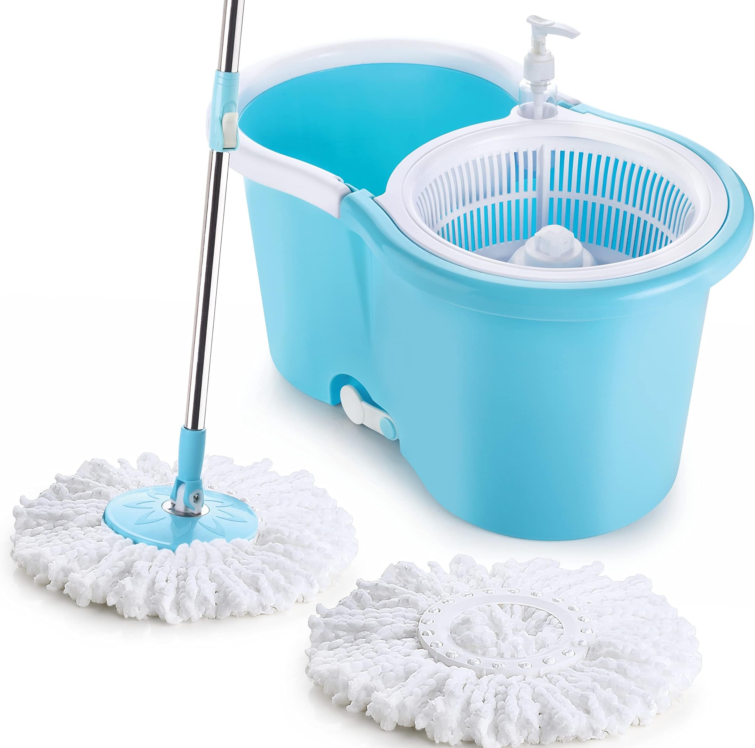 Ganesh Rapid Plastic Spin Mop, Round Plastic Bucket Floor Cleaning Mop ...