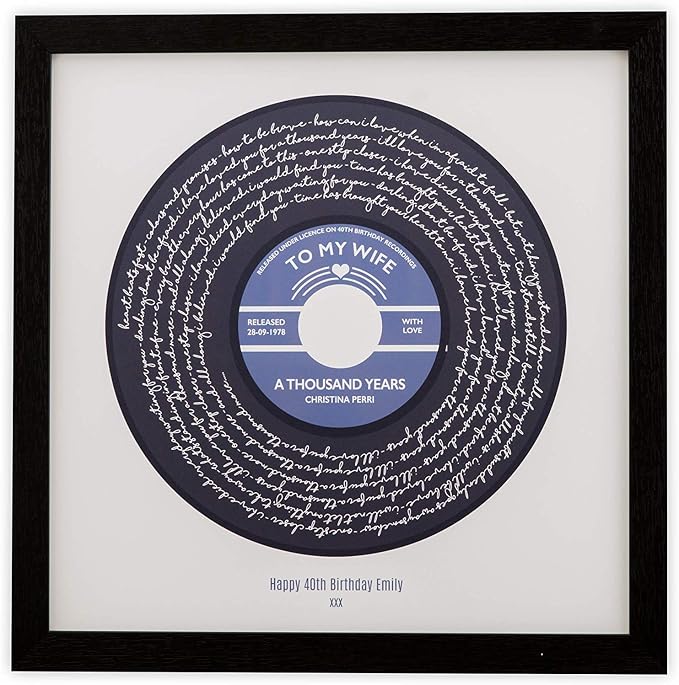 Custom Vinyl Record Poster – Personalised Song Lyrics Print | First ...