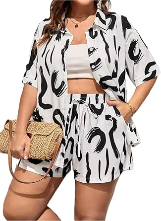Amazon.com: Generic Women's Short Sets 2 Piece Outfits Plus Size Zebra ...