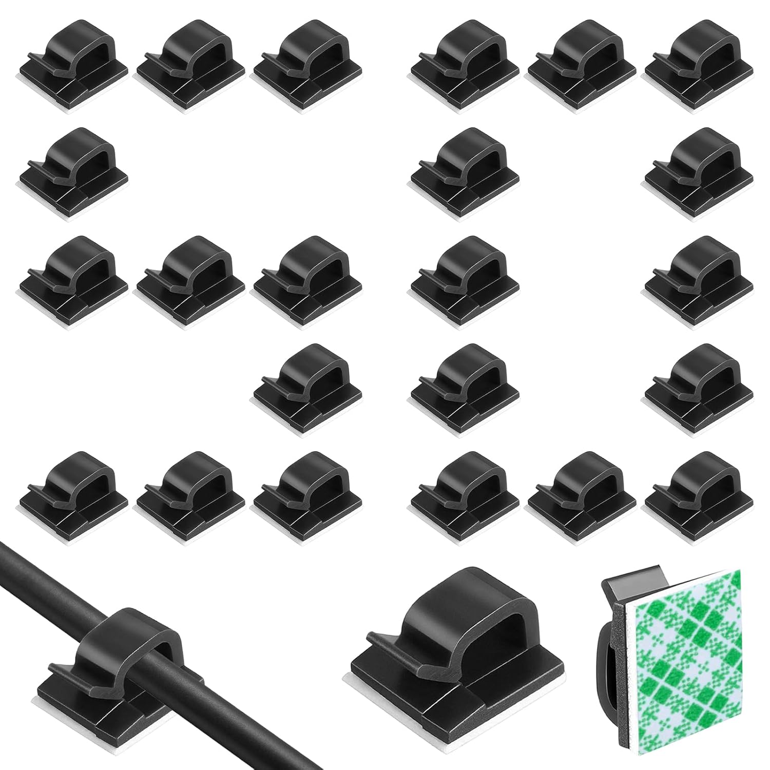Self Adhesive Cable Clips - 50PCS Cable Tidy Clips for Wire Management ...