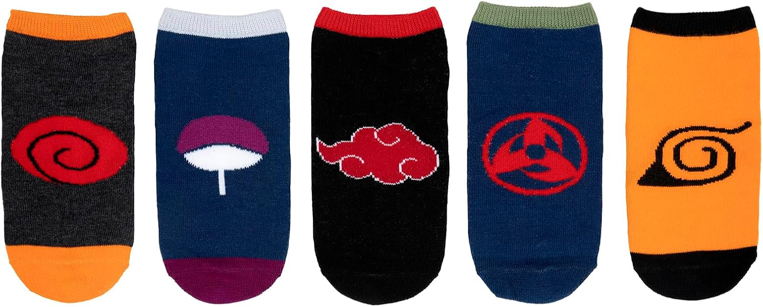 Amazon.com: Everything Legwear Naruto Shippuden Checkered Lowcut Socks ...