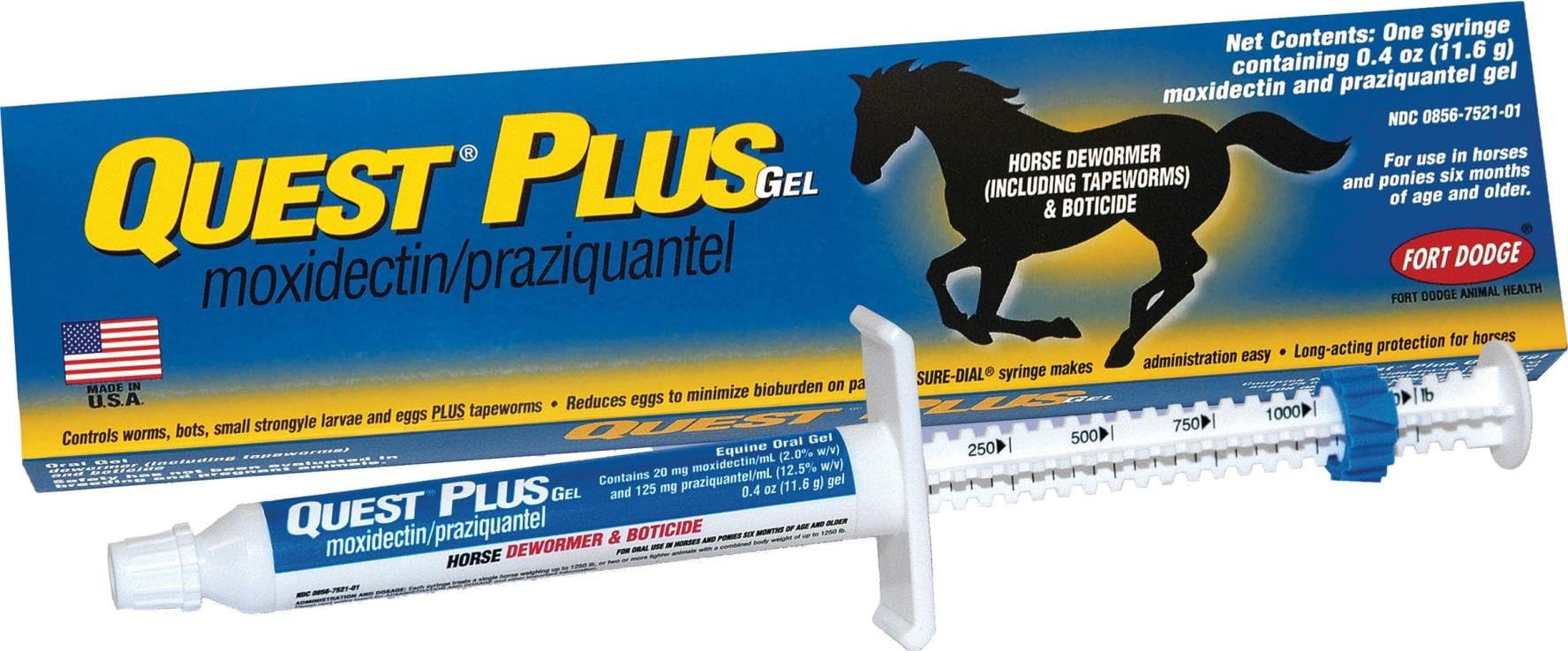 QUEST PLUS HORSE DEWORMER GEL - 0.40 OUNCE : Amazon.ca: Pet Supplies