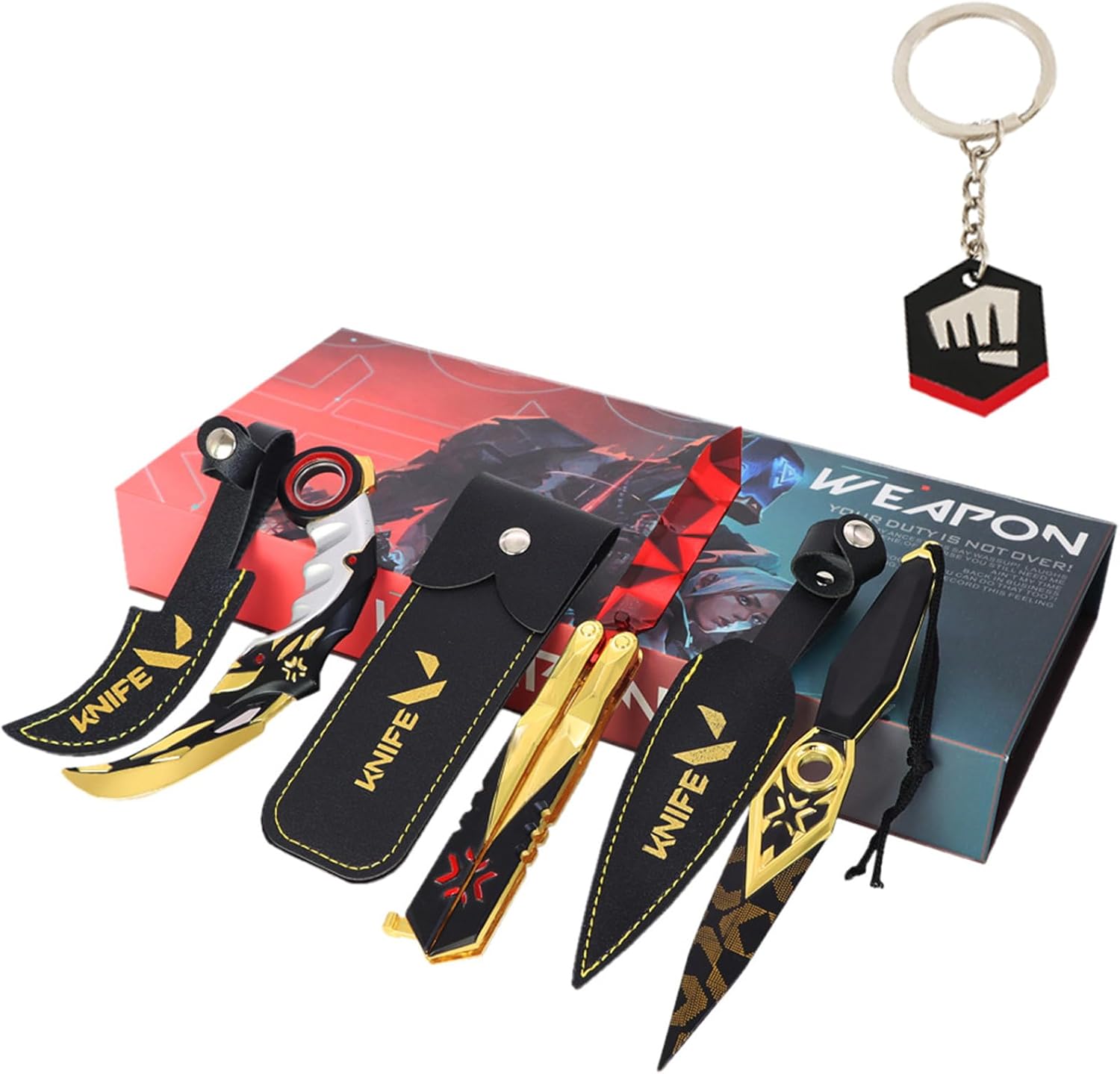 Generic Valorat Knife Prop Game Sword Karambit Red Ruby Champion 2022 ...