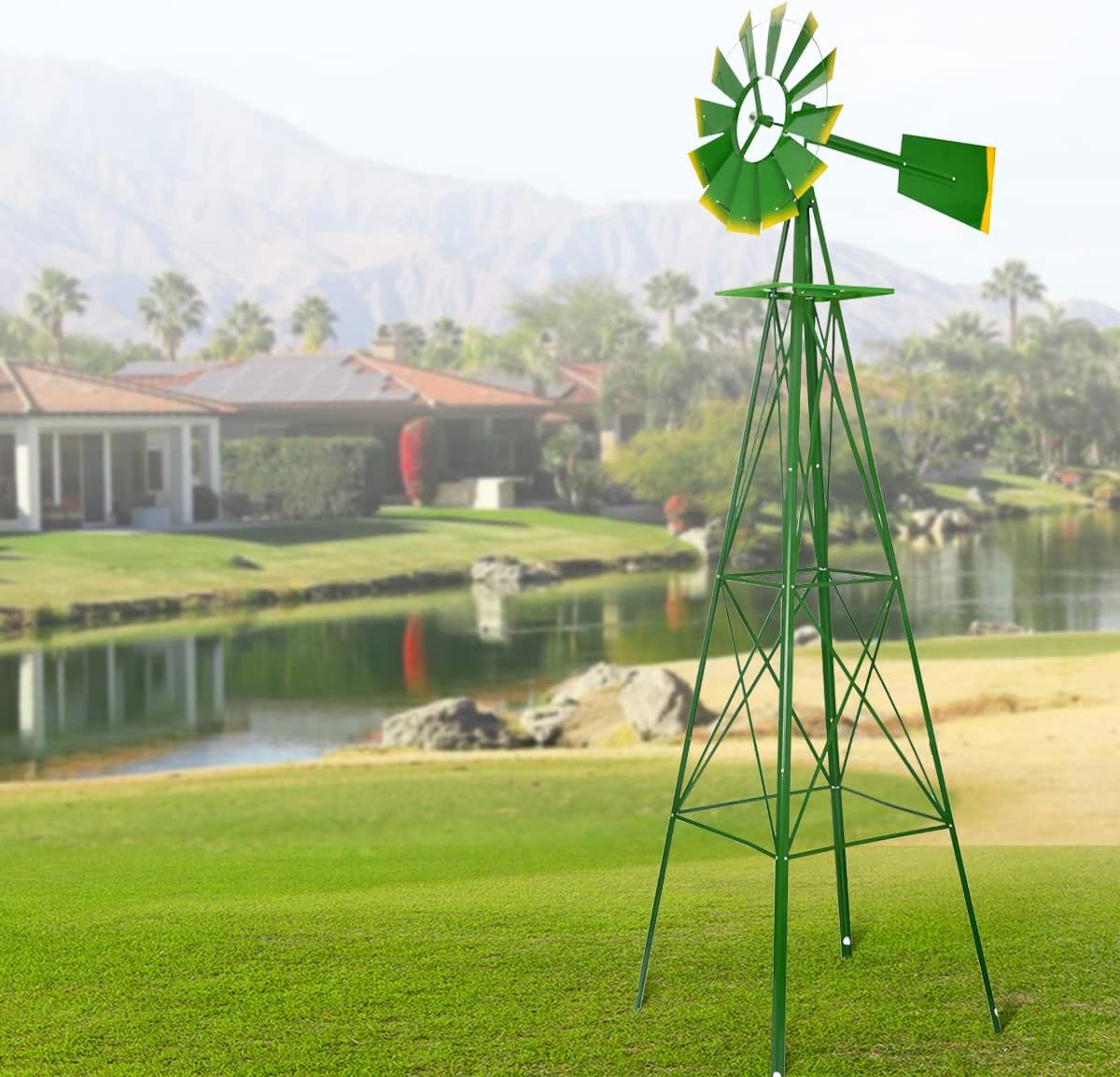 Amazon.com: ARTETHYS 8FT Ornamental Wind Mill Yard Windmills with ...