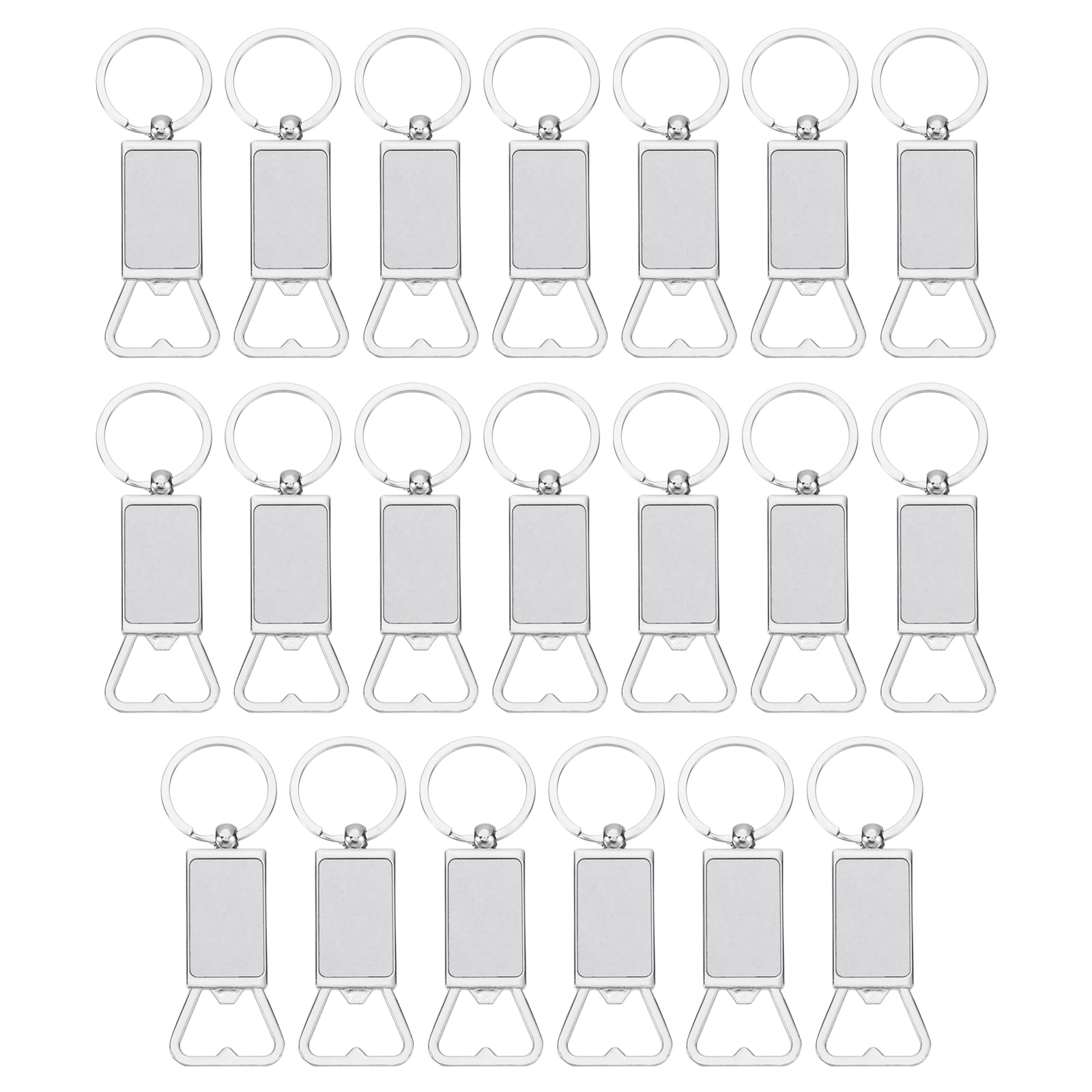 Amazon.com: uxcell 10Pcs Sublimation Metal Bottle Opener Keychain ...