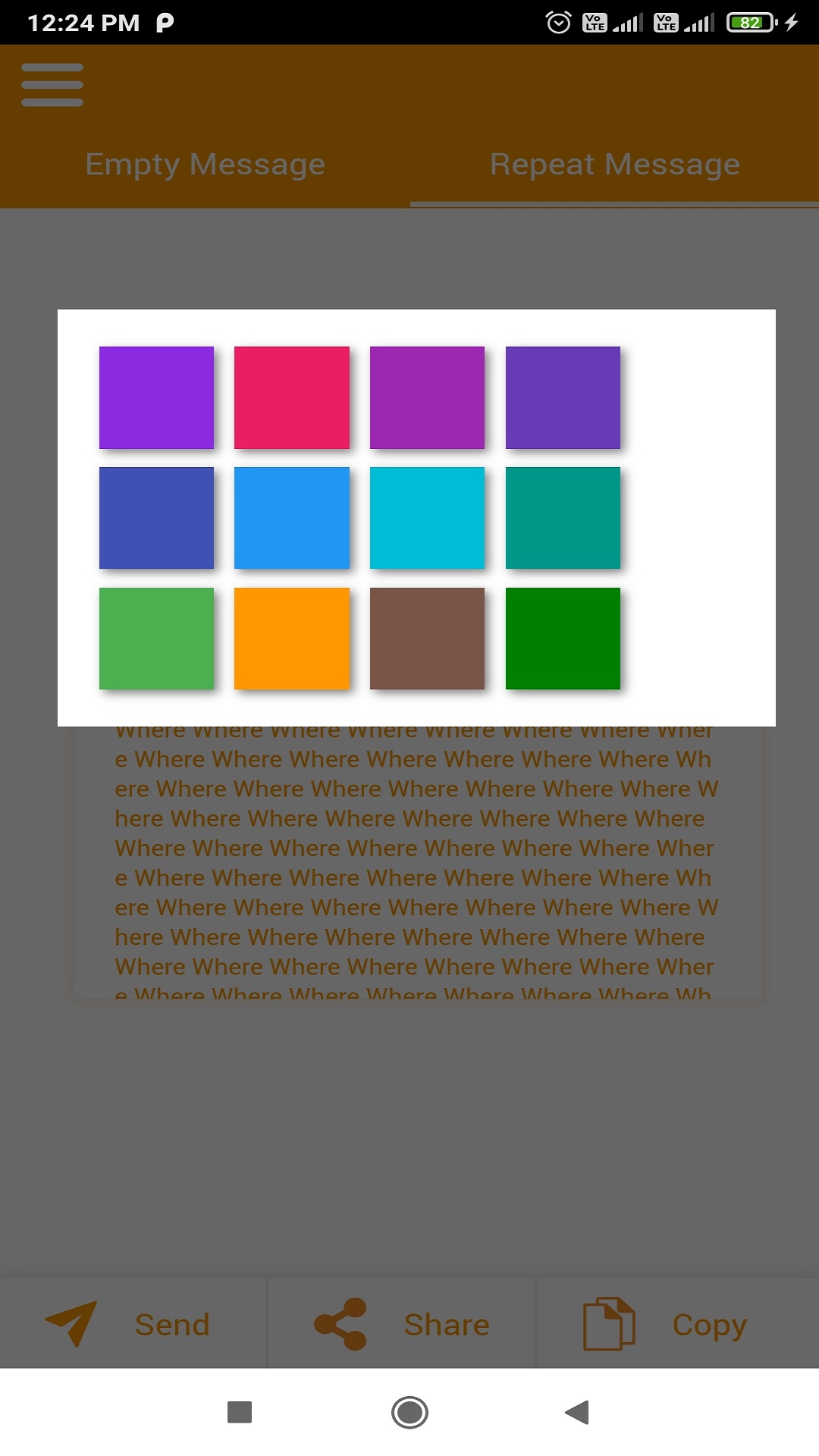 Blank empty text chat message - App on Amazon Appstore