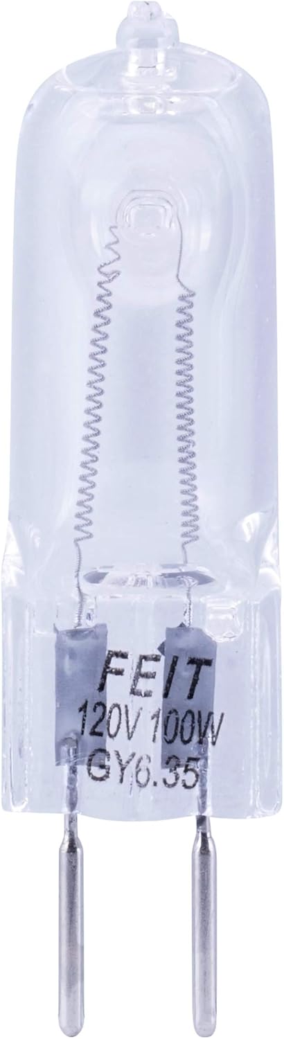 Feit Electric BPQ100T4/JCD 100-Watt T4 JCD Clear Halogen Bulb with Bi ...