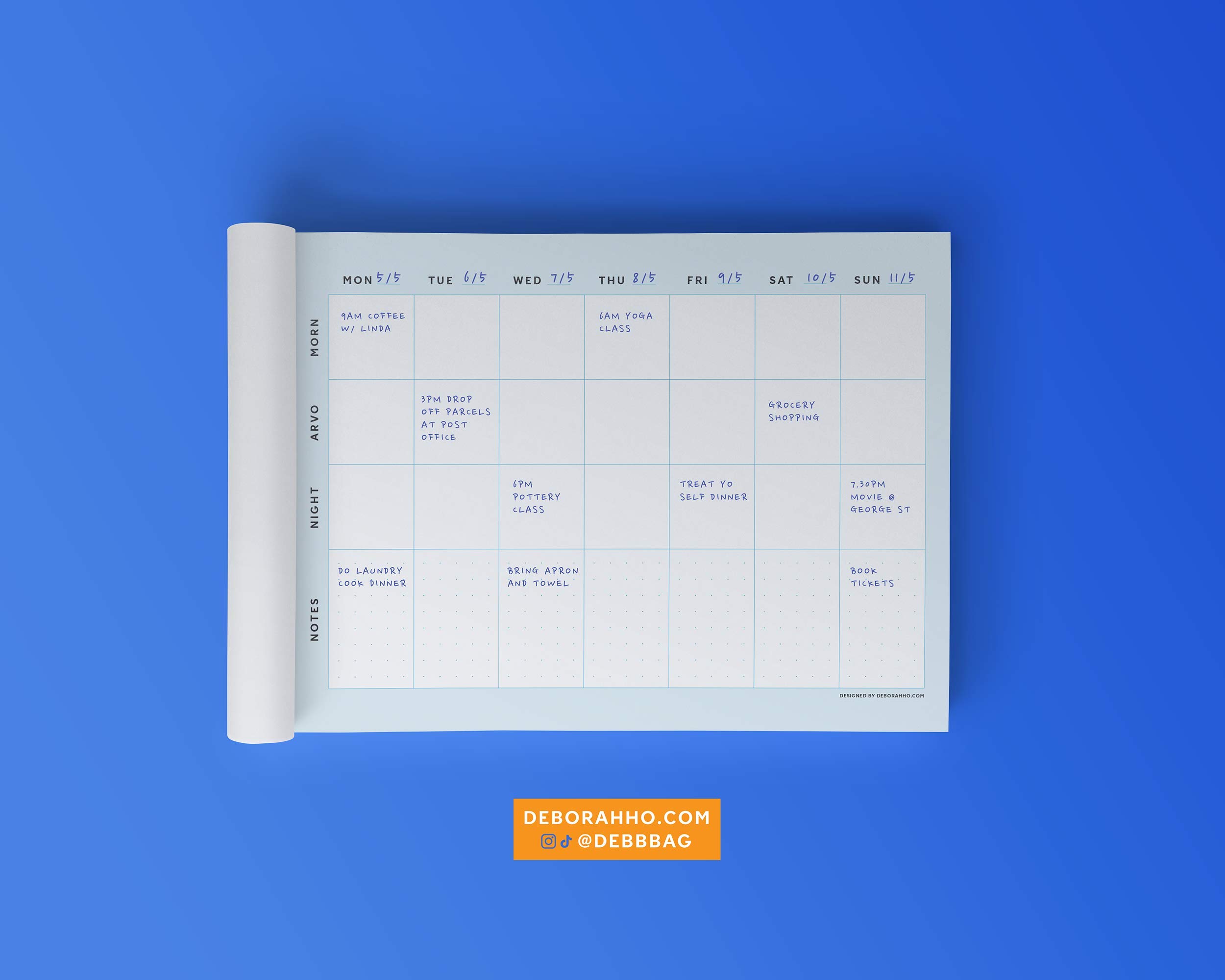 Buy Weekly Timeblock Planner A5 - Undated, Productivity, To-Do List ...