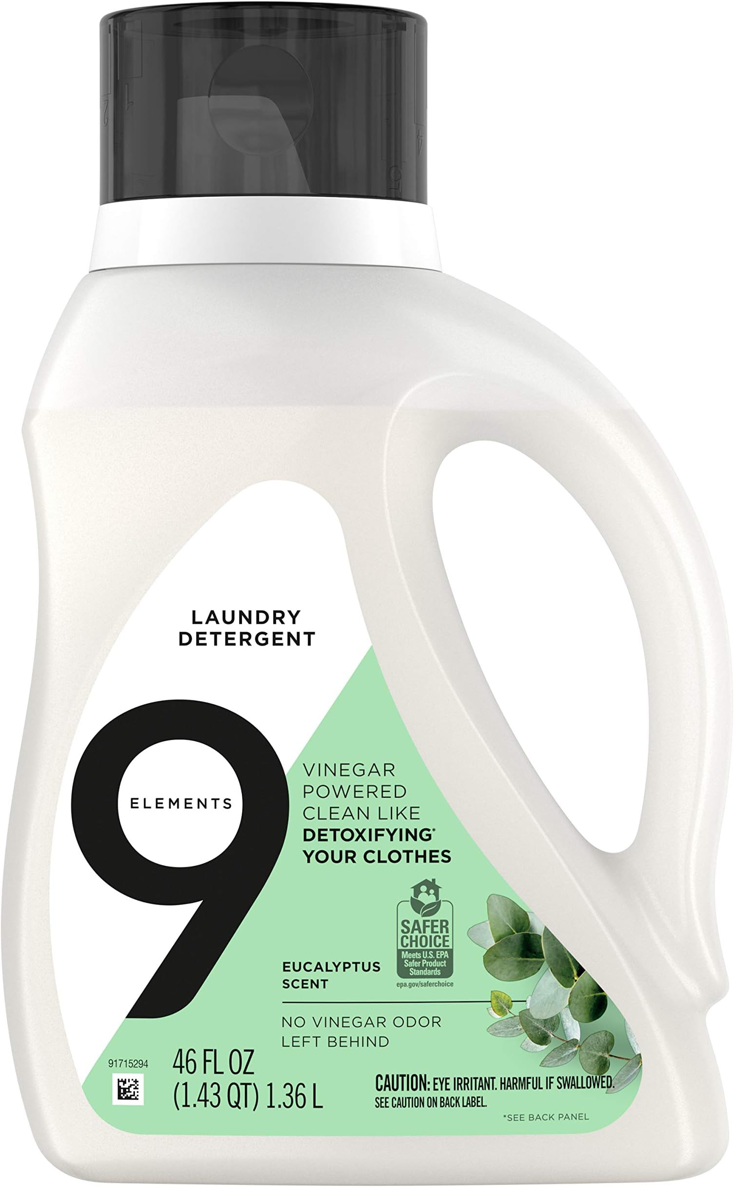 Amazon.com: 9 Elements Liquid Laundry Detergent, Eucalyptus Scent, 46 ...