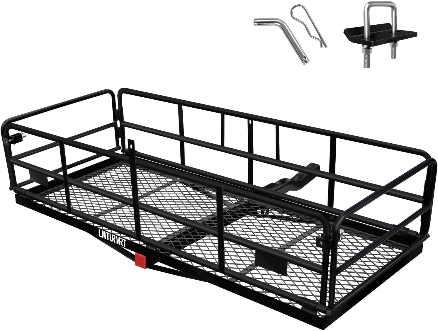 Amazon.com: 57" Folding Hitch Mount Rear Cargo Rack Carrier Luggage ...