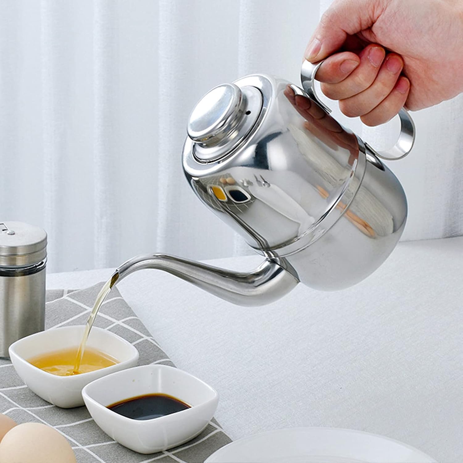 Oil Dispenser,Stainless Steel Oil Dispenser Bottle for Kitchen,Non Drip ...