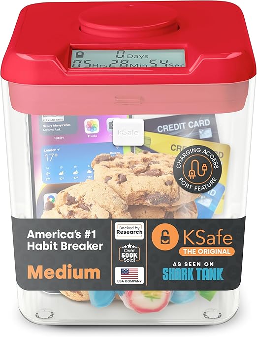 Kitchen Safe Time Locking Container (Medium), Timed Lock Box for Cell ...