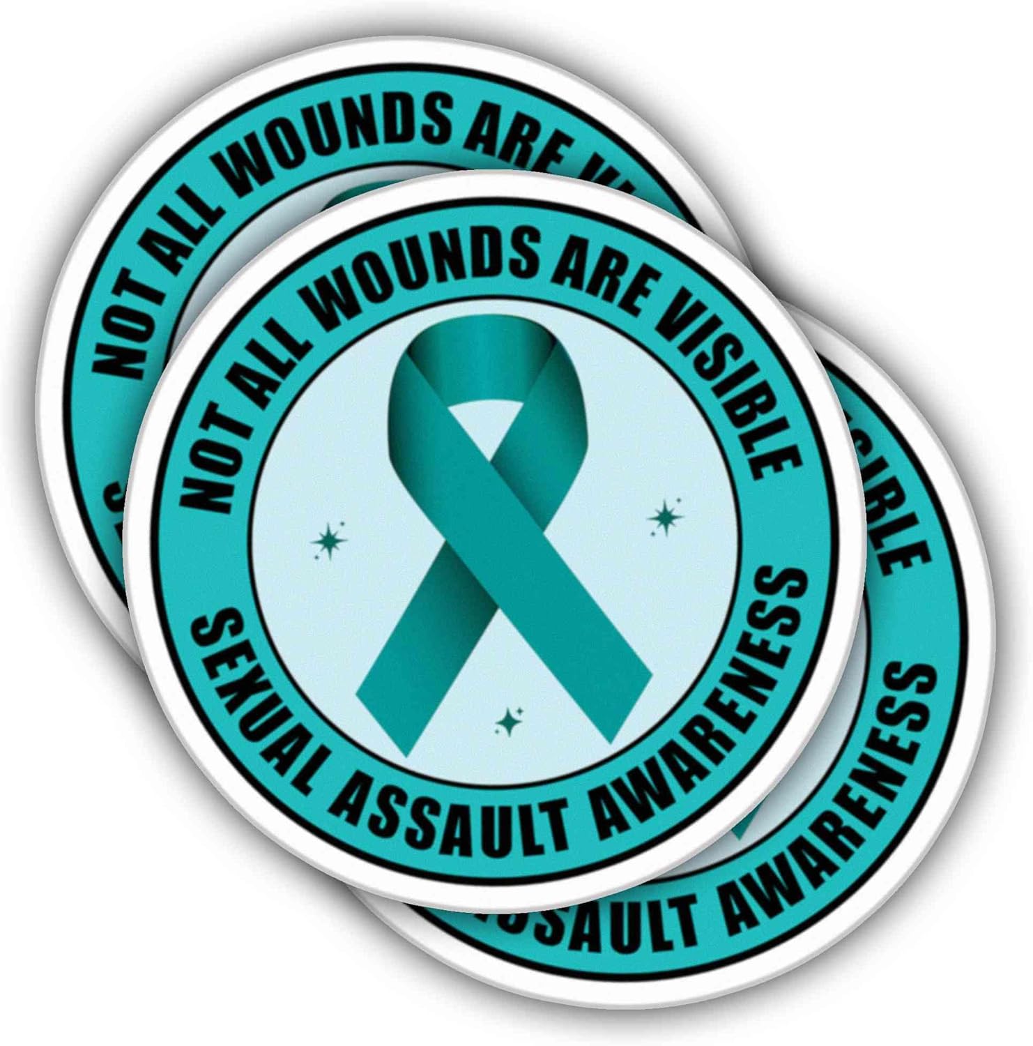 Amazon.com: (3pcs 3x3in) Sexual Assault Survivor Sticker Not All Wounds ...