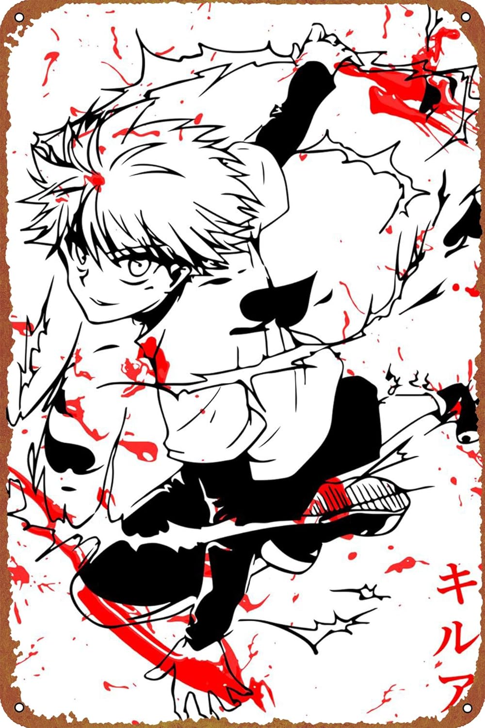 Amazon.com: Killua Zoldyck Anime Poster Metal Plaque Tin Sign,Vintage ...