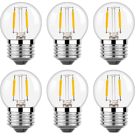 G40 E26 1W Low Wattage LED Bulbs Small Globe Nightlight 10 Watt Edison ...