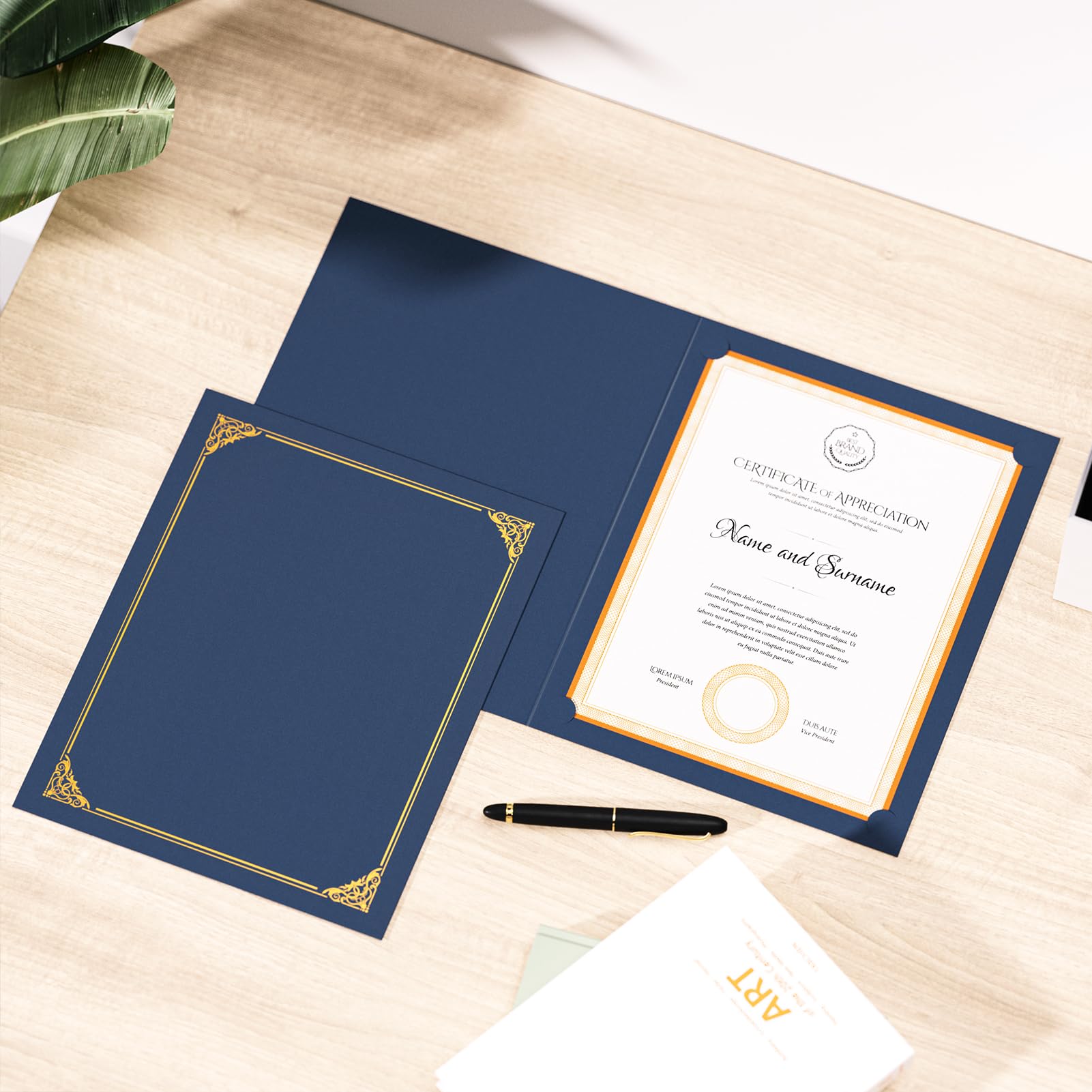 Snapklik.com : CreGear 10 Pack Certificate Holders, Navy Blue Diploma ...