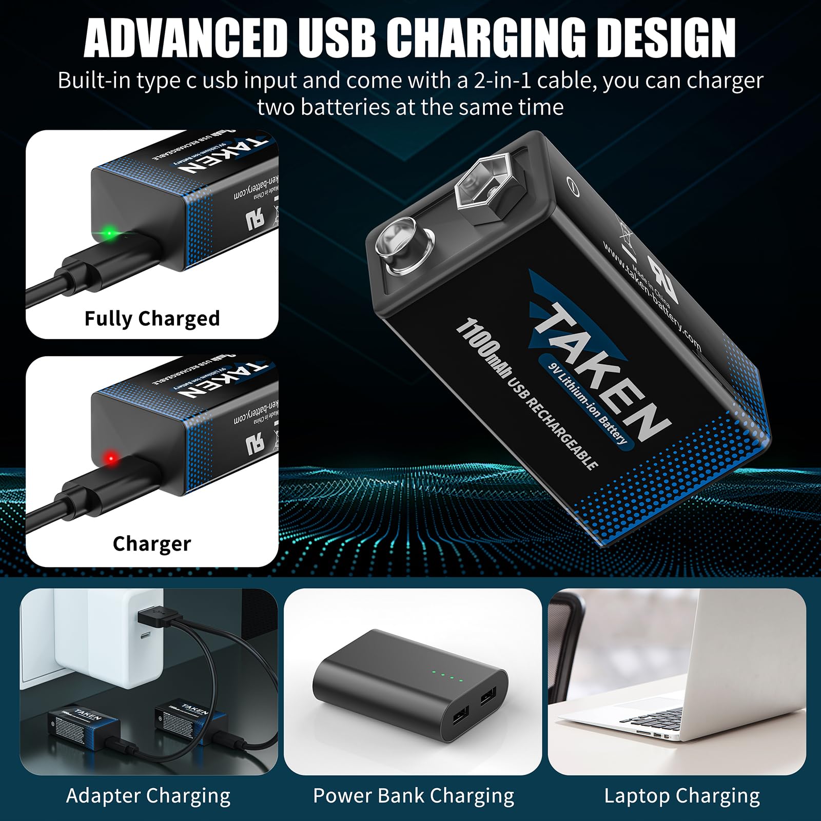 Snapklik.com : Taken 9 Volt Battery For Electric Guitar, Lithium-ion ...