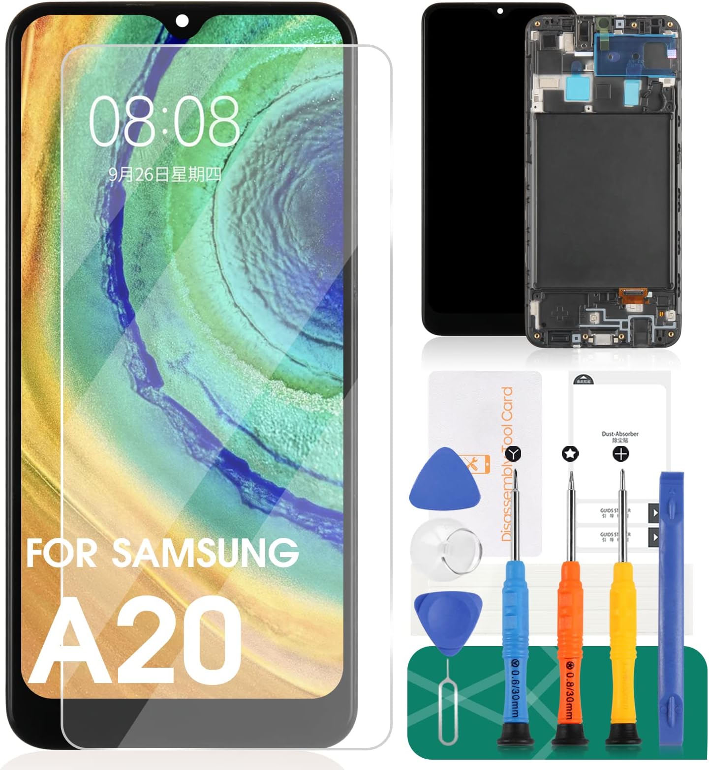 Amazon.com: Bestdealing Galaxy A20 LCD Screen Replacement Touch ...