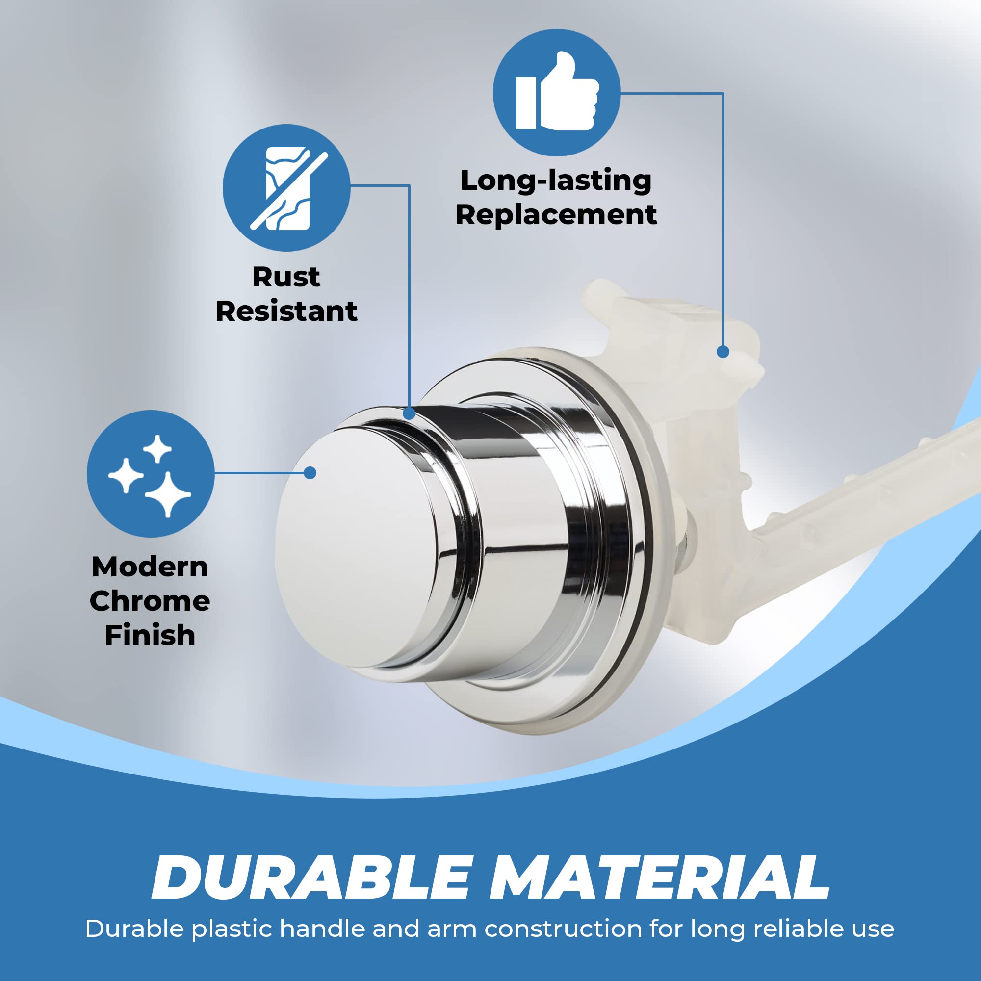 Snapklik.com : Plastic Push Button Flush Lever - Side Mount Toilet ...