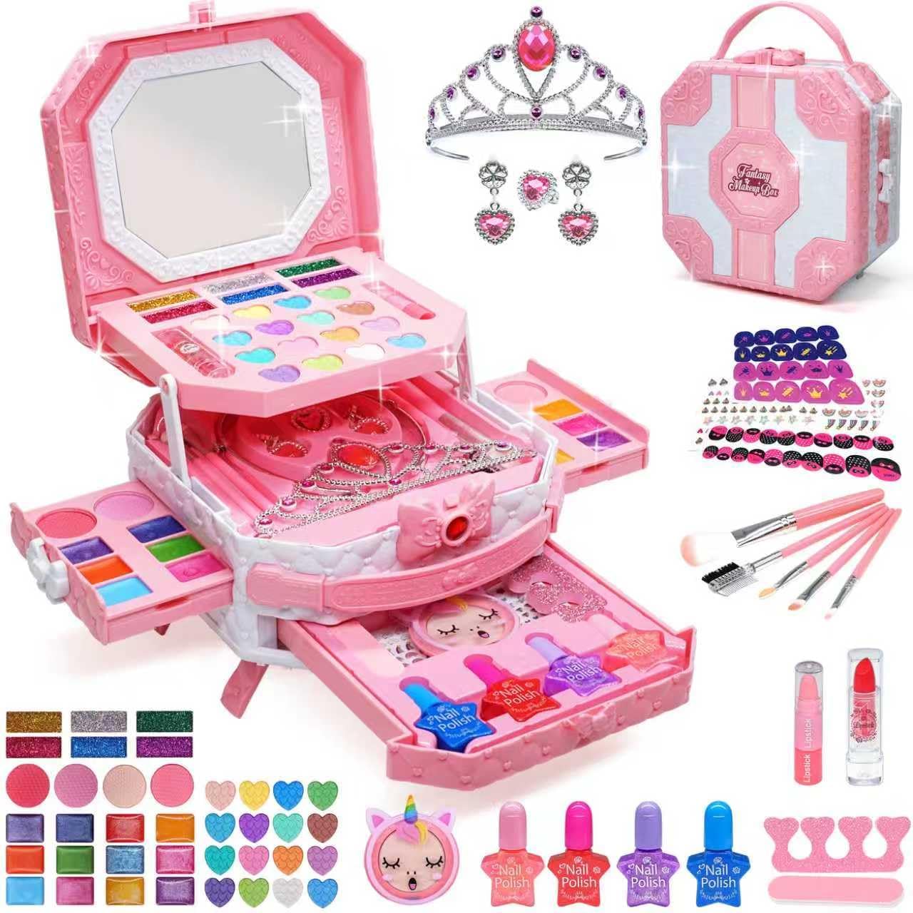 Amazon.com: Kids Makeup Sets for Girls 5-8, 68 Pcs Kids Makeup Kit for ...