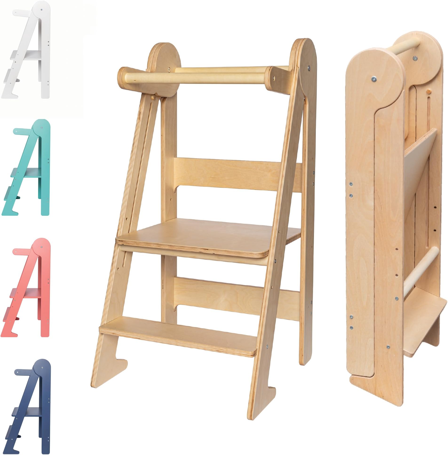 BusyKids Montessori Learning Tower Foldable Toddler Step Stool Kitchen ...