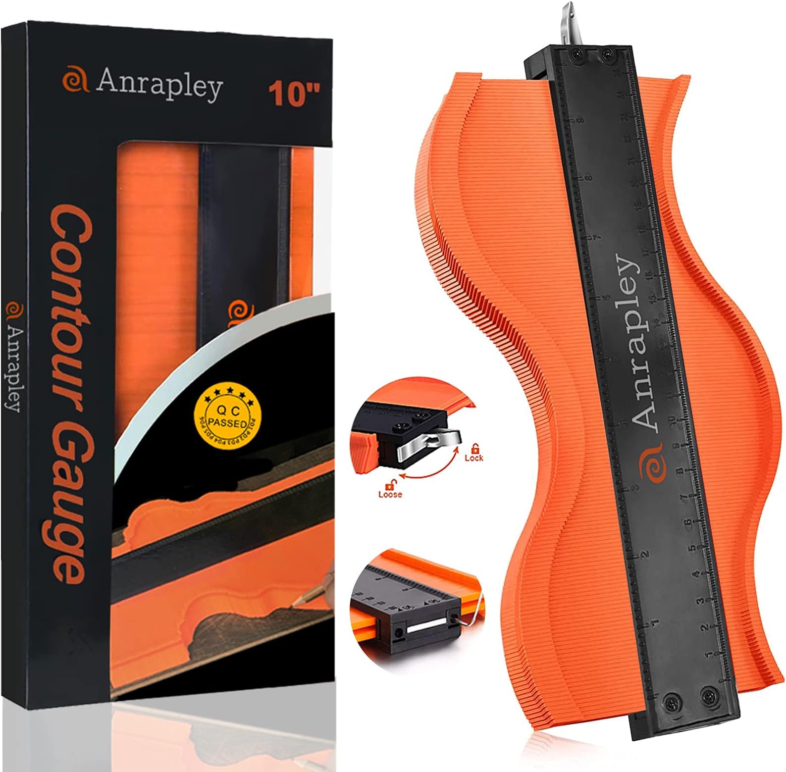 Contour Gauge with Lock 10 Inch Profile Gauge Measure Ruler Contour ...