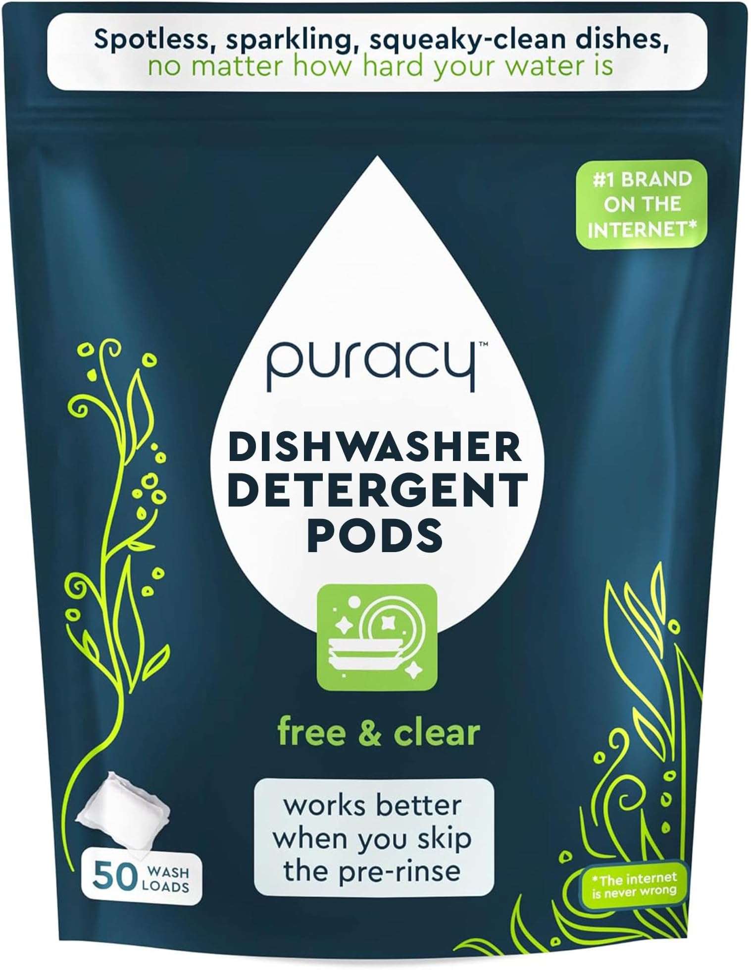 Amazon.com: Seventh Generation Dishwasher Detergent Packs, Free & Clear ...