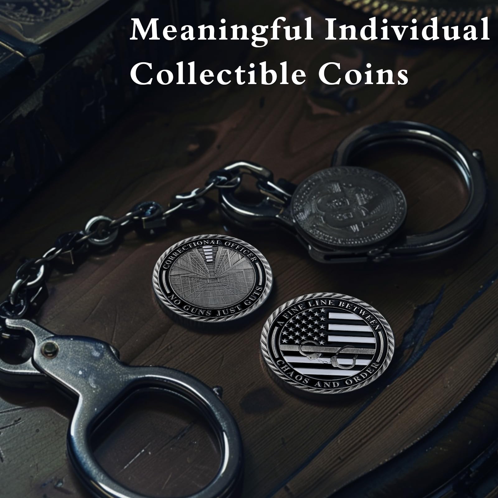 Snapklik.com : Delicate Thin Gray Line Challenge Coin - Correctional ...